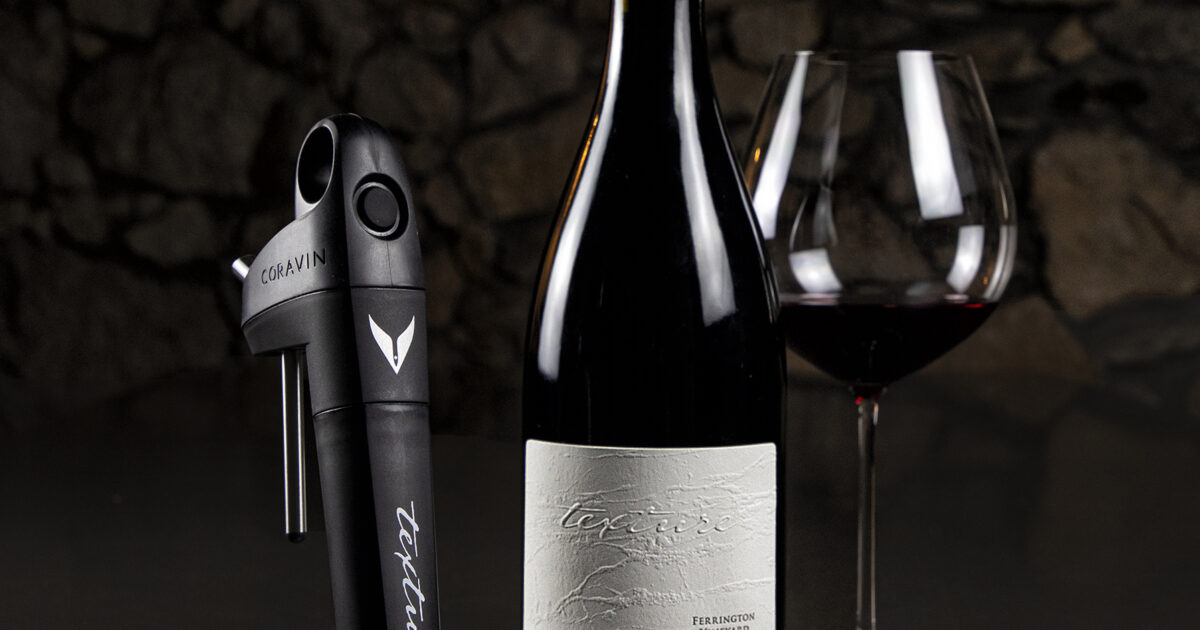 Coravin Pivot with Texture Logo | Texture Wines